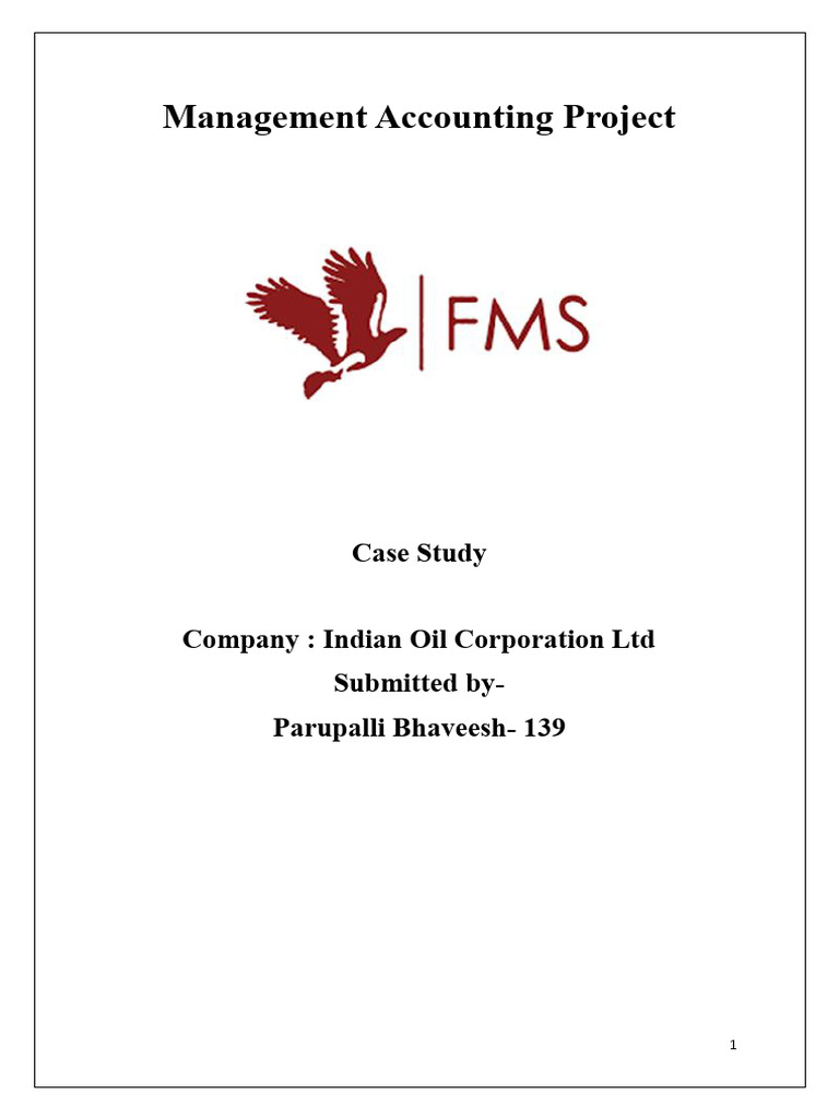 Management Accounting Project 139 | PDF | Cost Of Goods Sold | Oil Refinery