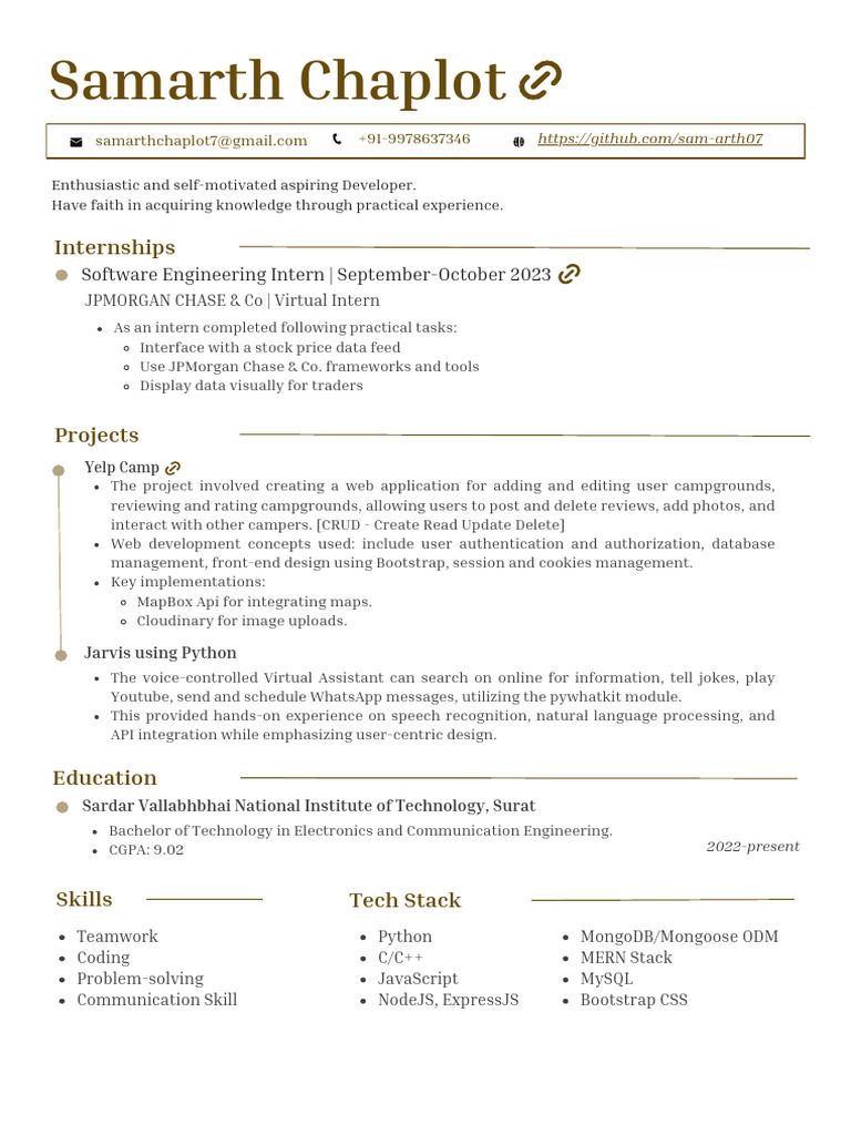 TNP Resume | PDF