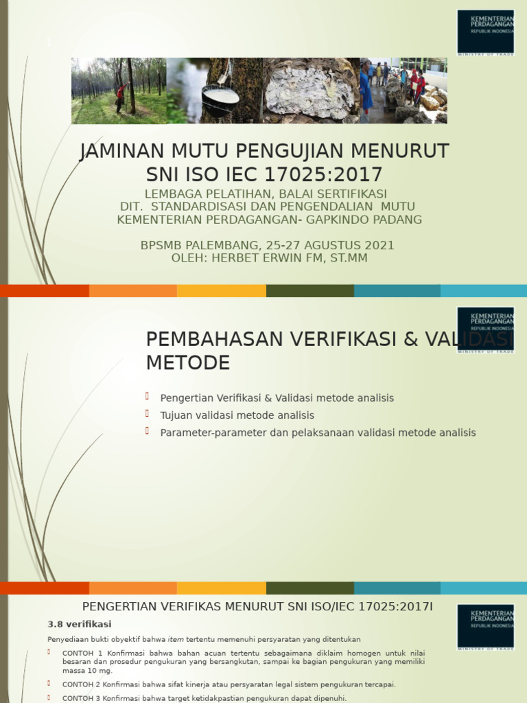 Validasi Metode Pengujian Menurut Sni Iso Iec 17025 | PDF