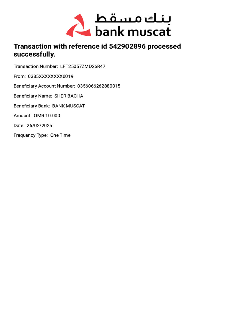 BankMuscatReceipt 6 | PDF