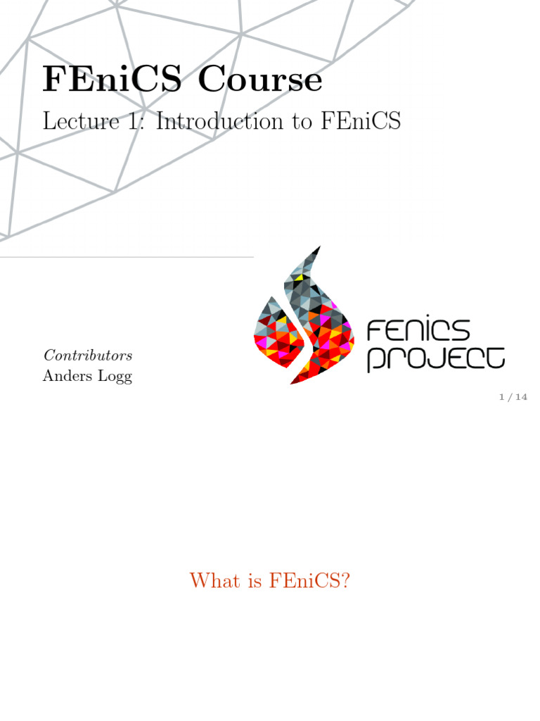 lecture_01_fenics_introduction | PDF | Finite Element Method | Stress (Mechanics)