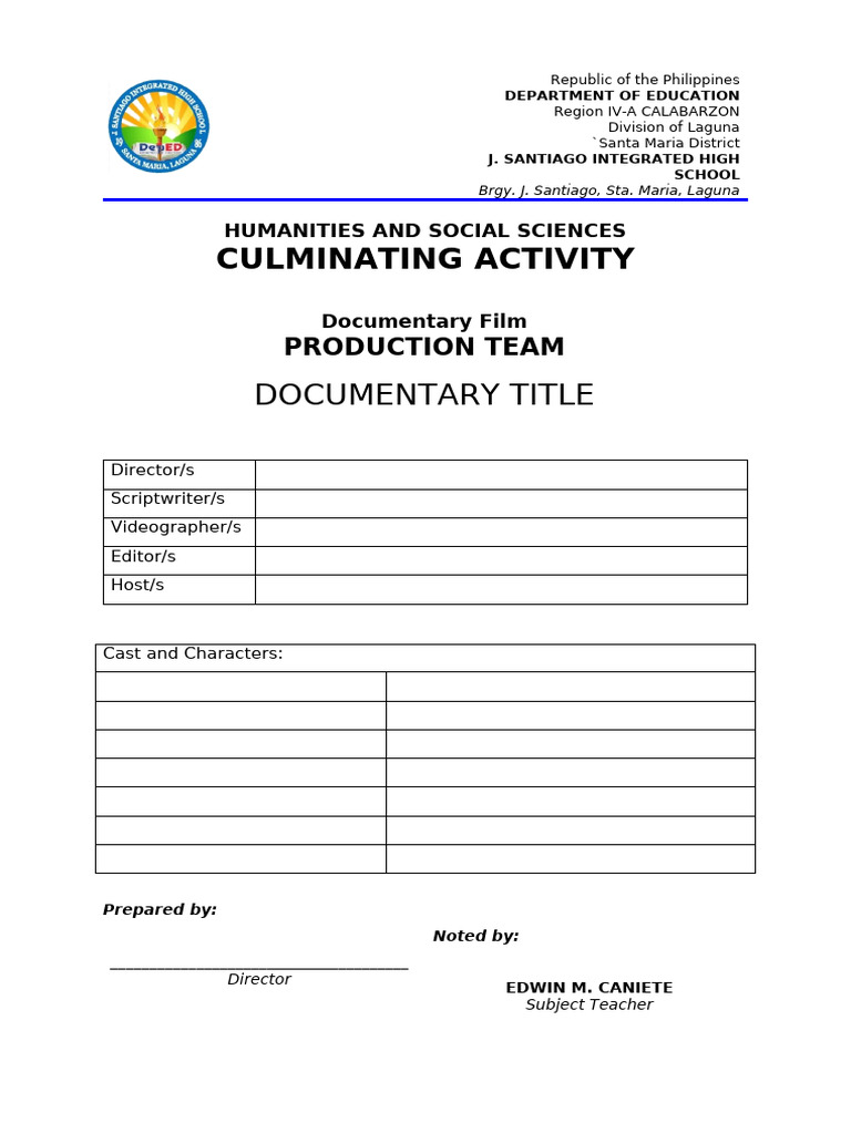 Activity Sheet Documentary Soft | PDF