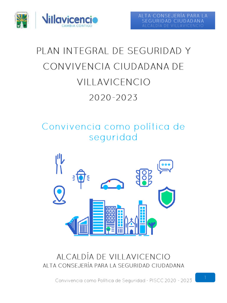 Plan Integral de Seguridad y Convivencia Ciudadana de Villavicencio ...