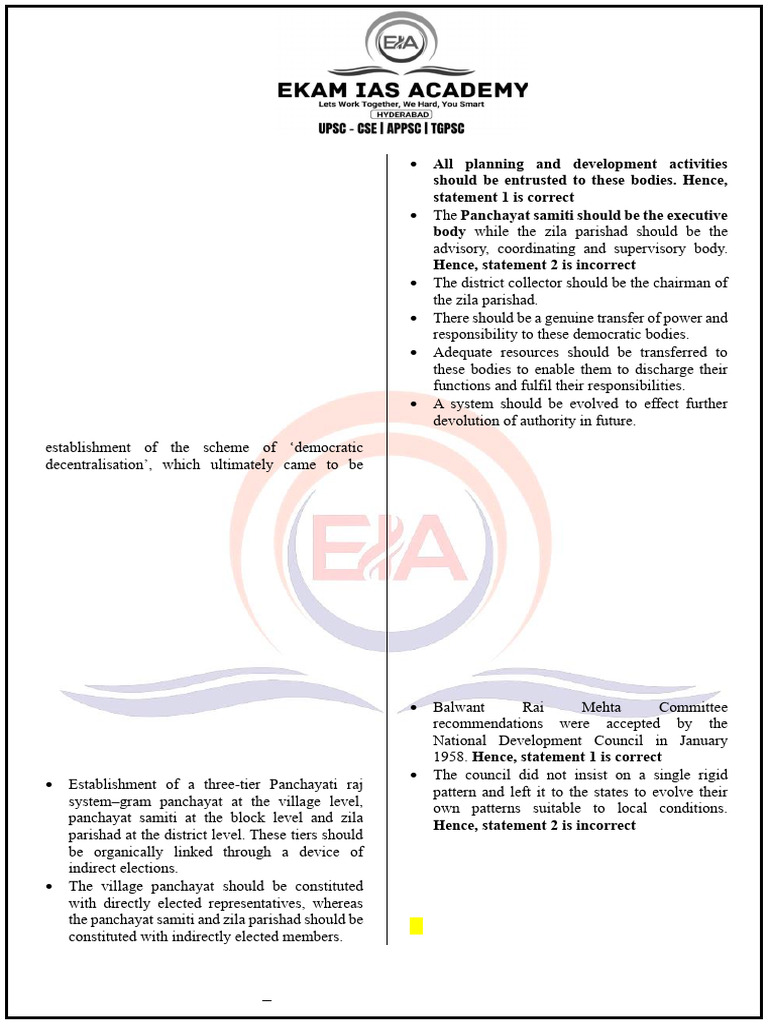APPSC Group-II Mains Test 08 Analysis | PDF | Governance | Government