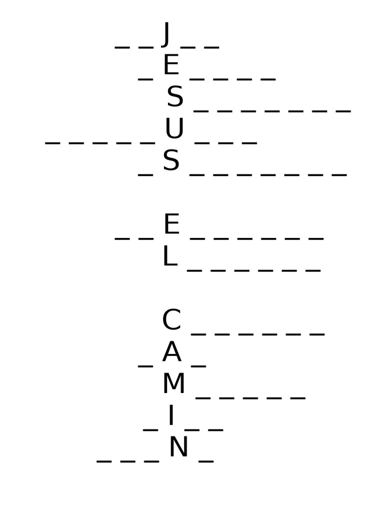 acrostico jesus el camino | PDF