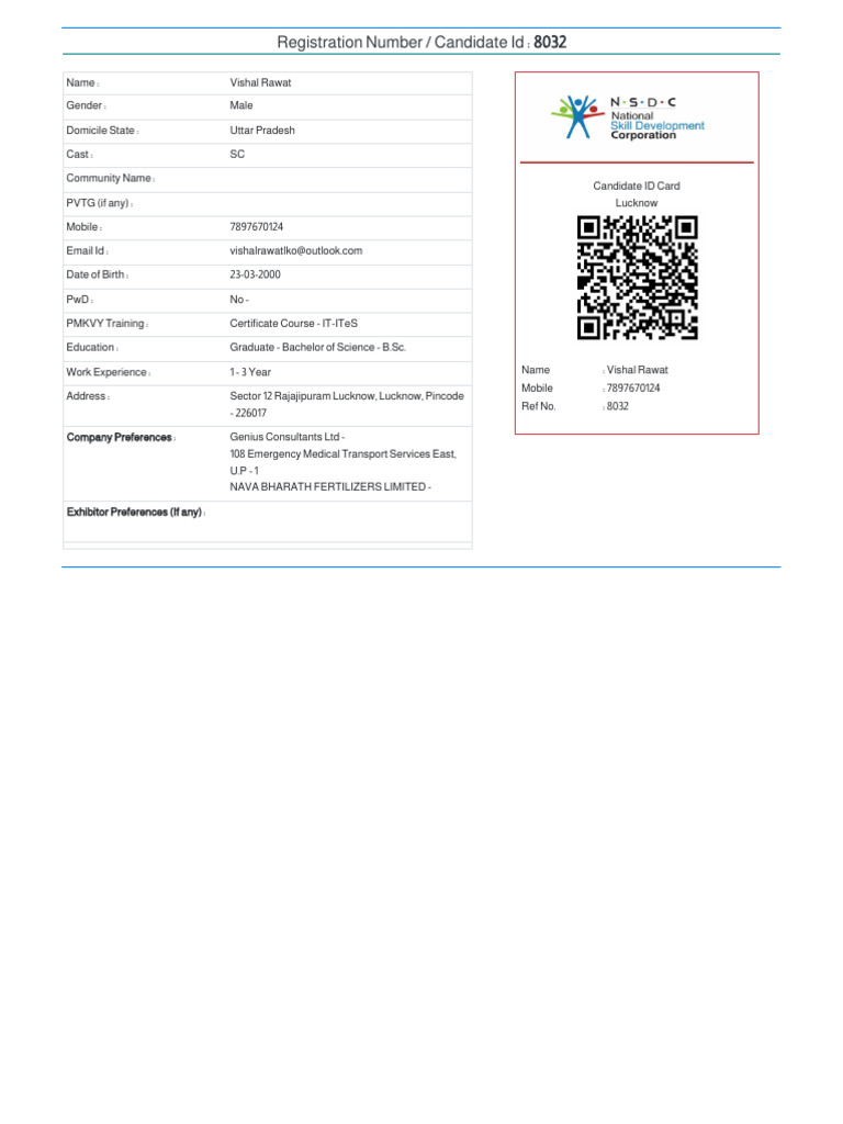 Kaushal Mahotsav, Lucknow - Candidate Portal | PDF