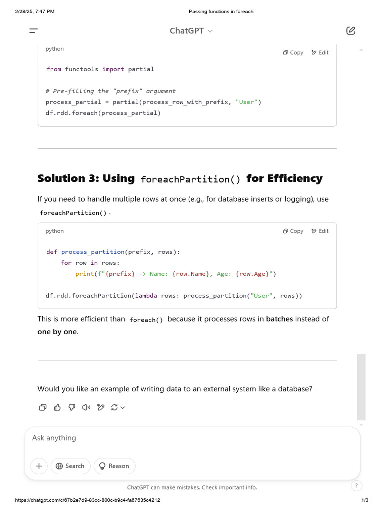 Passing Functions in Foreach | PDF