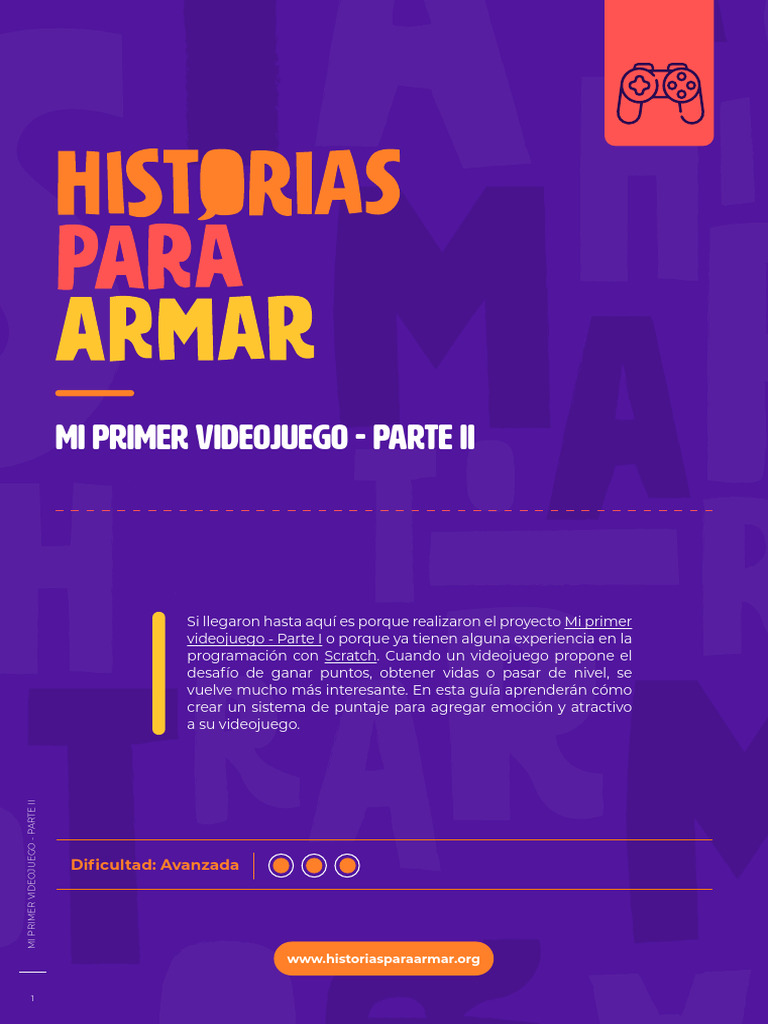 5 Mi Primer Videojuegos Parte II | PDF | Scratch (lenguaje de programación) | Videojuegos