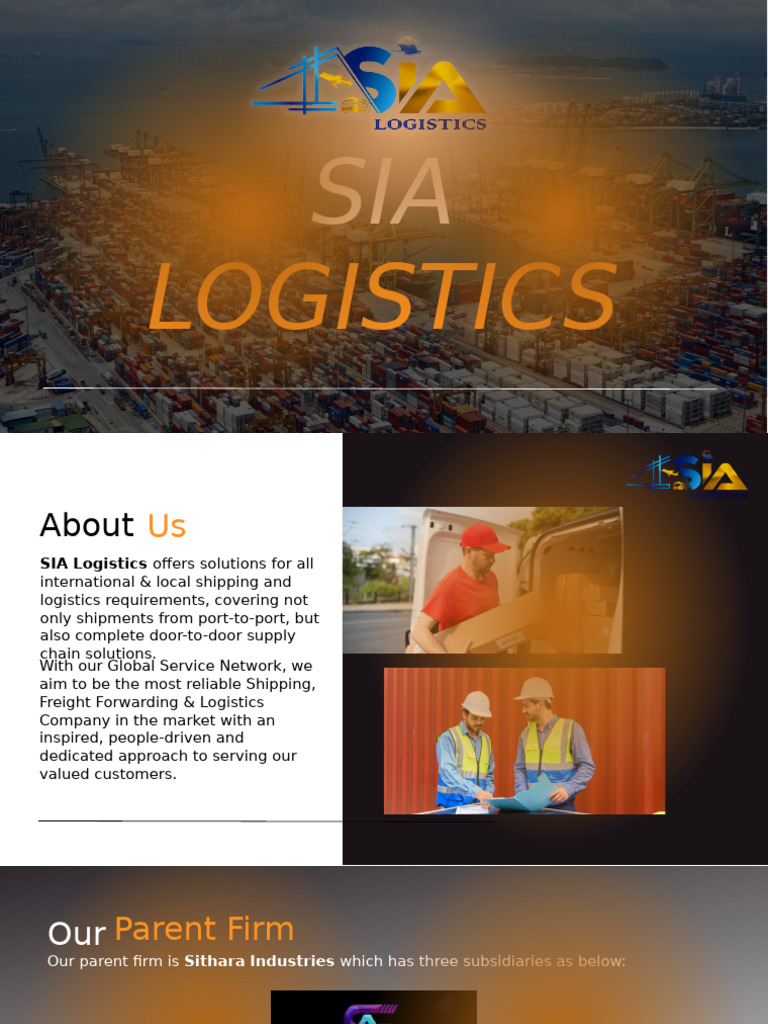SIA Logistics Company Profile | PDF | Cargo | Logistics