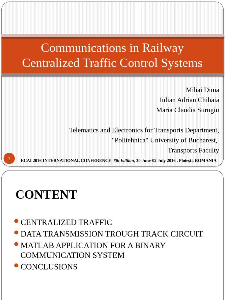 Communications in Railway Centralized Traffic Control Systems | PDF ...