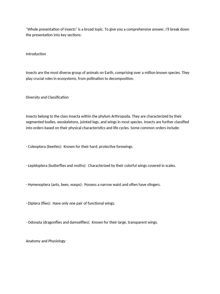 Insects | PDF | Insects | Fly