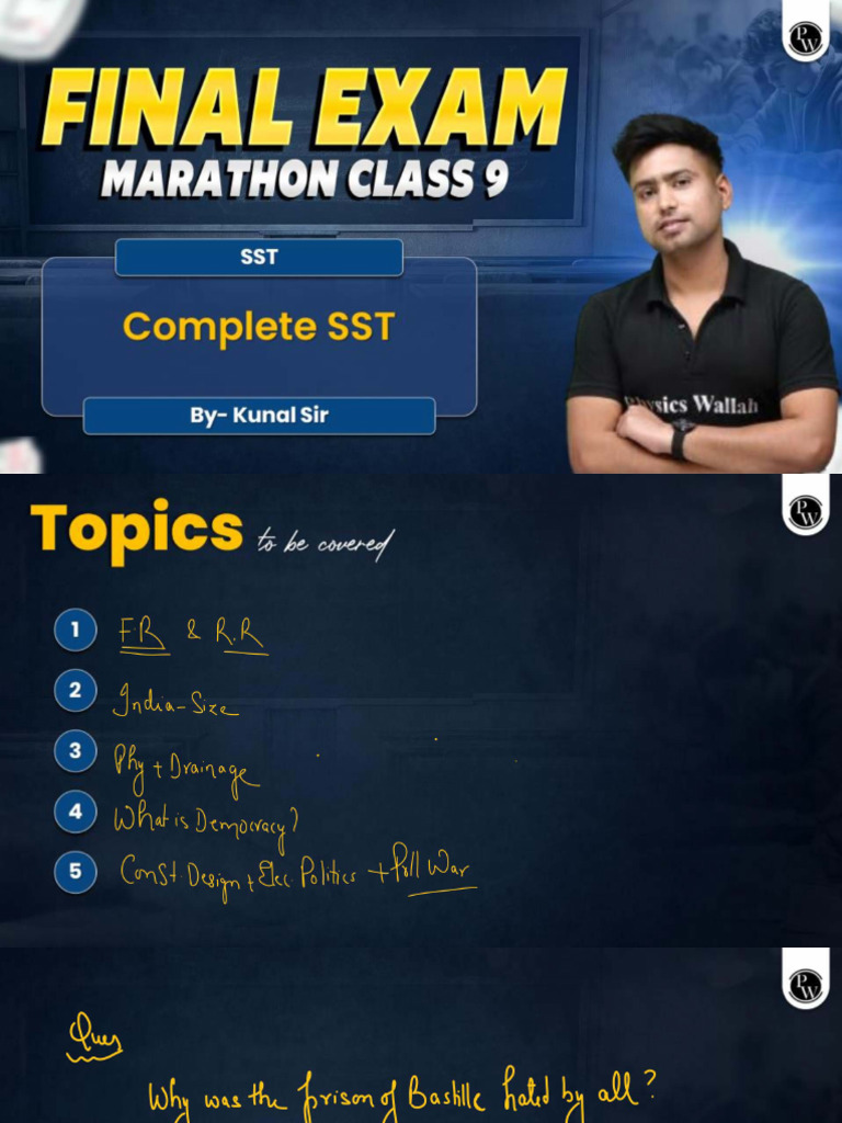 Complete Class 9th SST _ Class Notes __ Race 2025 | PDF