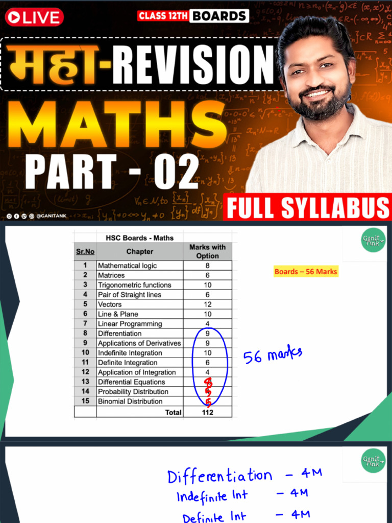Maths Part 2 Revision notes | PDF