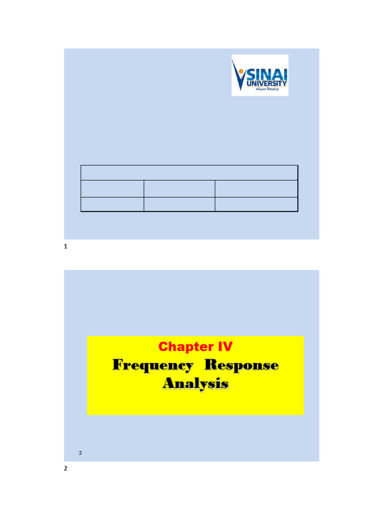 Chapter (4) - Frequency Response Analysis | PDF | Asymptote | Equalization (Audio)