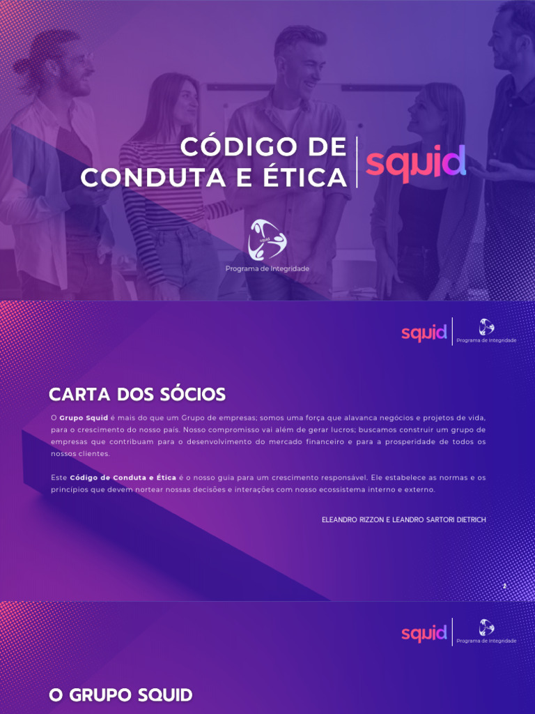 Código de Conduta e Ética Squid | PDF | Conformidade regulatória | Contabilidade