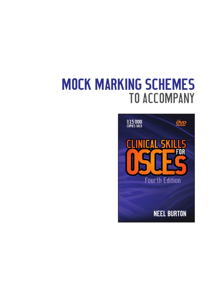 OSCES Marking | PDF | Anatomical Terms Of Motion | Injection (Medicine)