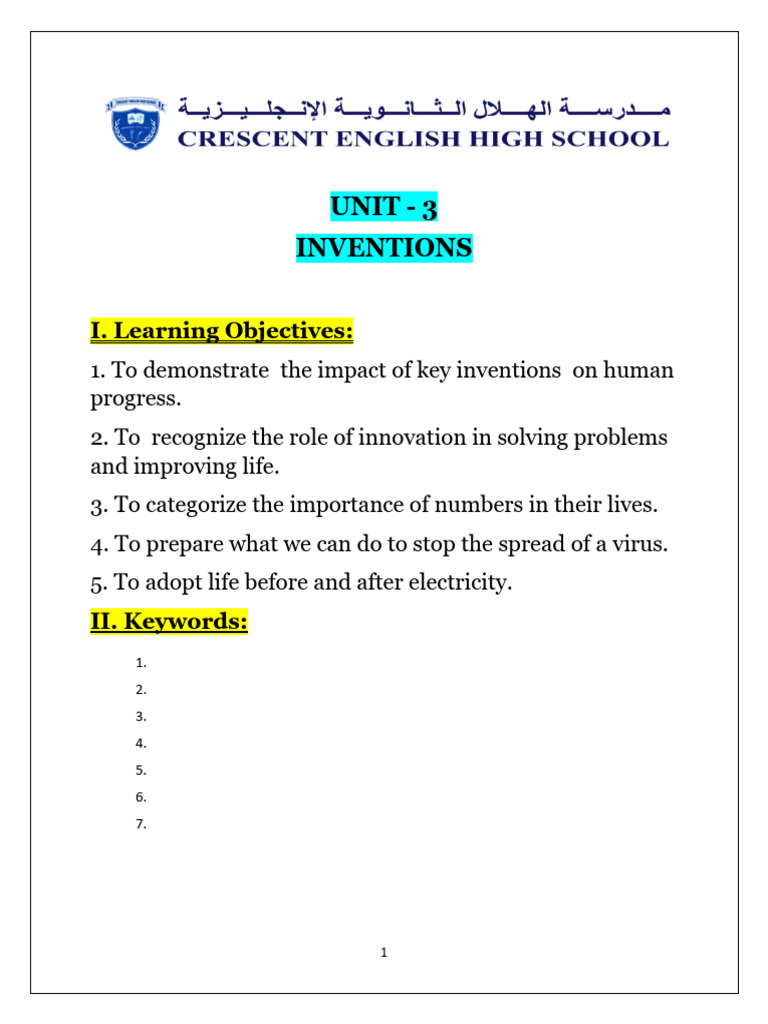 Unit 3 Inventions- Notes (1) | PDF | Vaccines | Vaccination