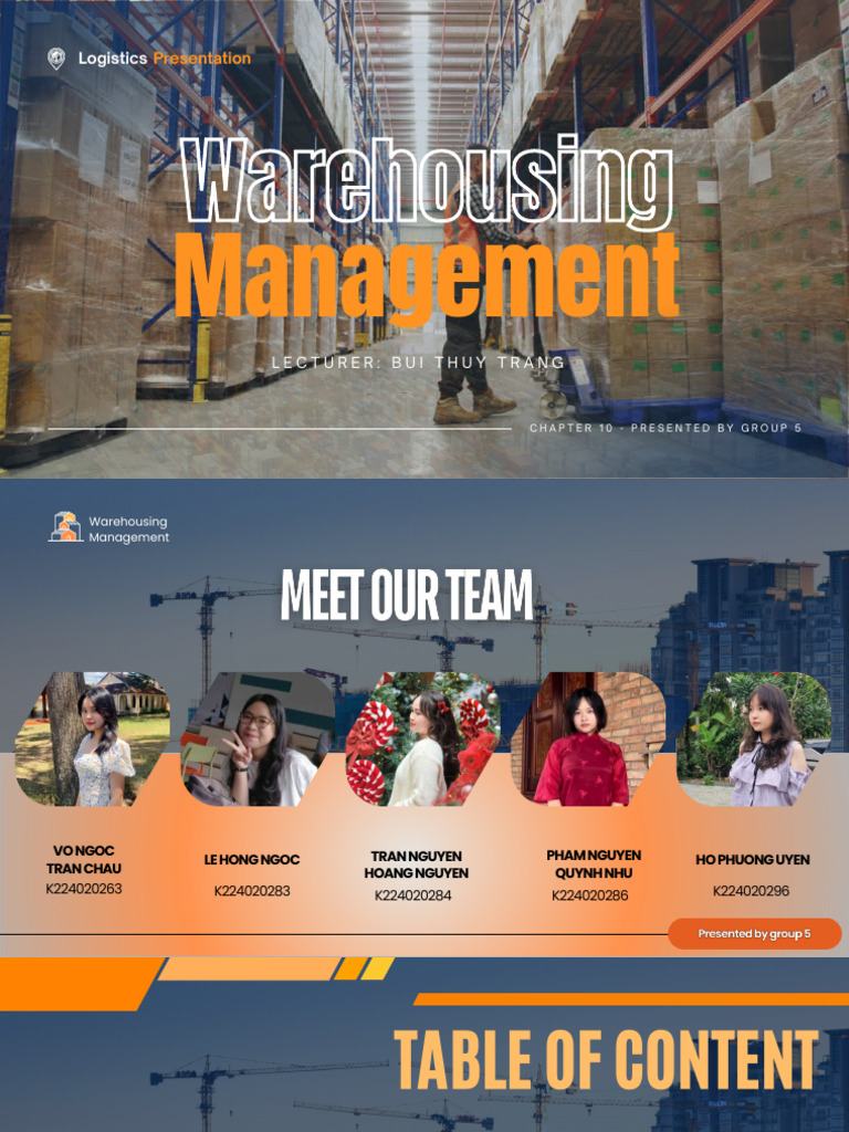 Warehousing-Management Logistics Chapter-10 Group-5 | PDF