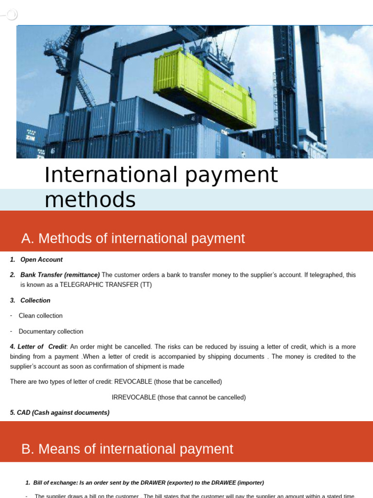 Topic 3.payment in International Trade 2023 | PDF | Cheque | Negotiable ...