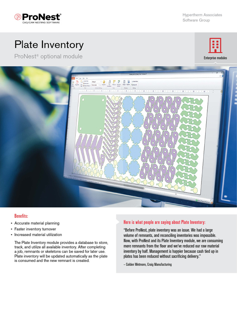 BR 89562D R4 ProNest Plate Inventory | PDF | Inventory | Information ...