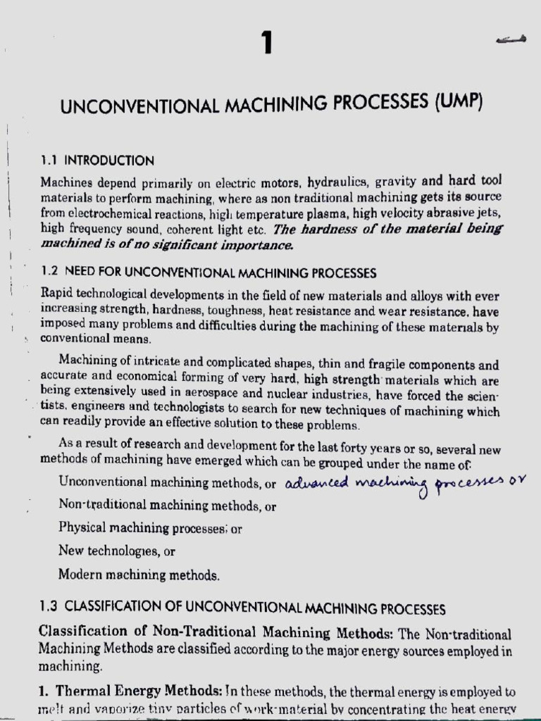 Unconventional Machining Processes Explained | PDF | Machining ...