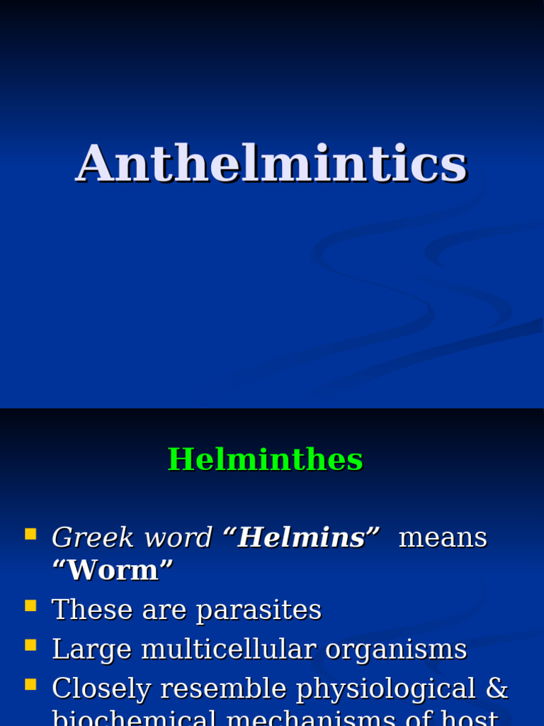 Anthelmintics | PDF