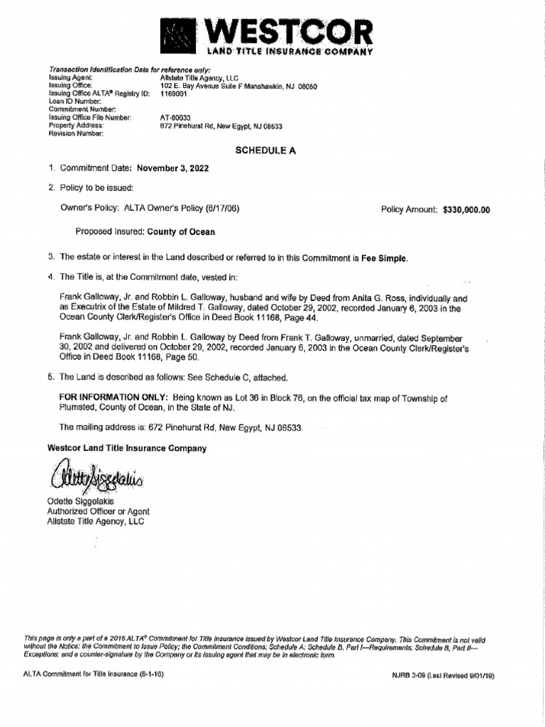 Title Commitment | PDF