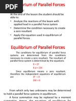 Equilibrium of Parallel Force Systems | PDF | Force | Physics