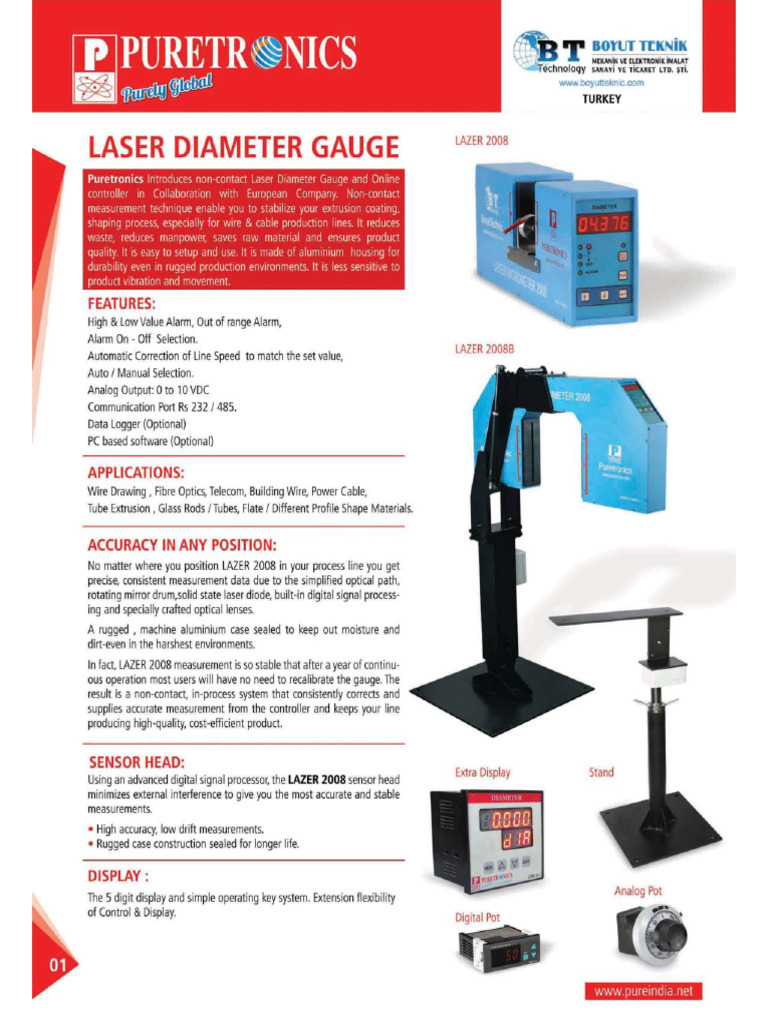 Boyut Lazer 2008 Data Sheet | PDF