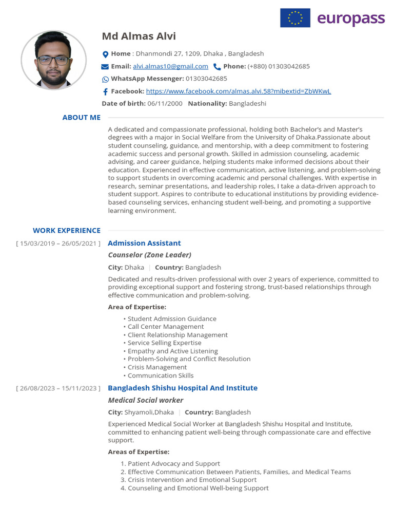Almas Alvi's CV (2) | PDF | Leadership | Microsoft Office