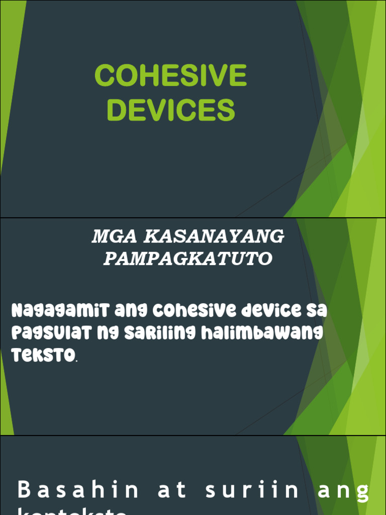 Cohesive Devices PDF | PDF