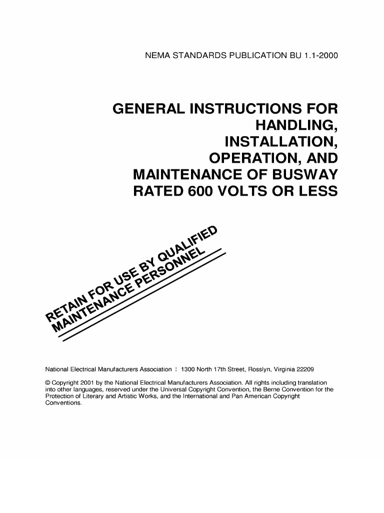 NEMA BU 1.1 Install - Maint of Busways | PDF