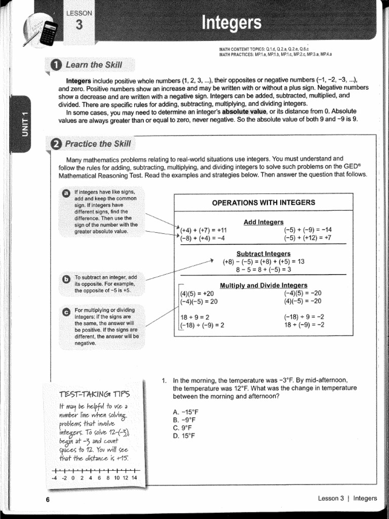 Positive and Negative Intergers | PDF