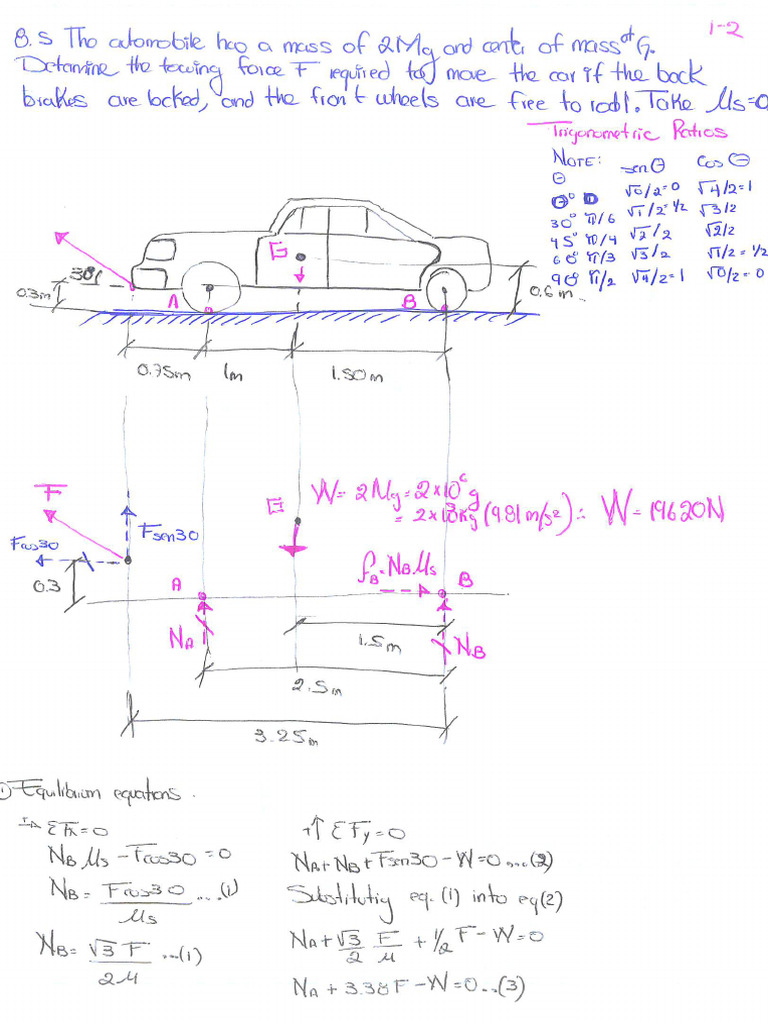 Hibbeler - Engineering Mechanics Statics - Chapter - 8 - P8-5 | PDF