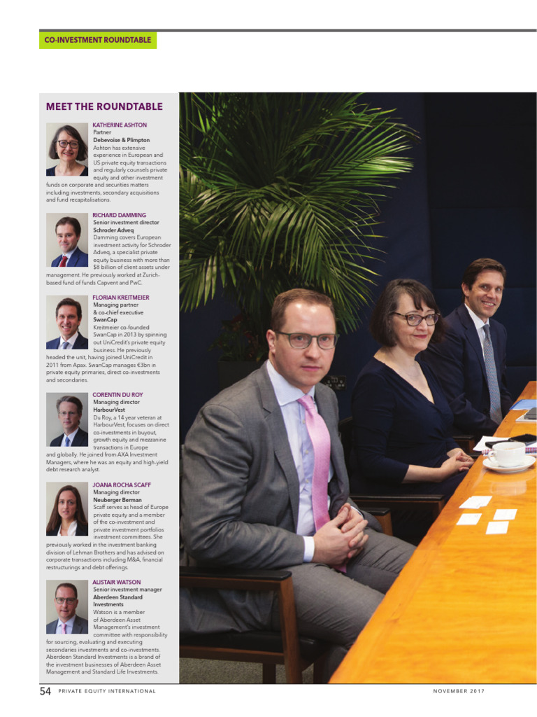SwanCap Interview Co Invest Roundtable | PDF | Private Equity | Investing