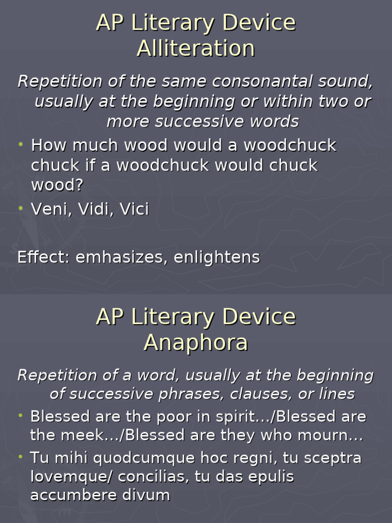 AP Literary Devices Overview | PDF