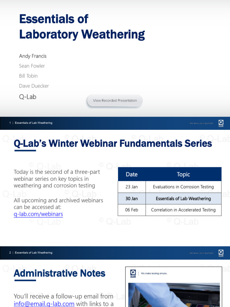 Essentials of Laboratory Weathering | PDF | Ultraviolet | Optical Filter