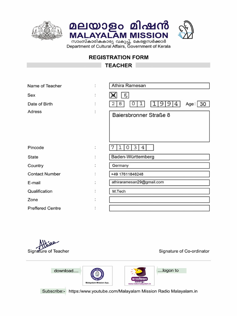 Application Form Teachers - 240304 - 100033 | PDF