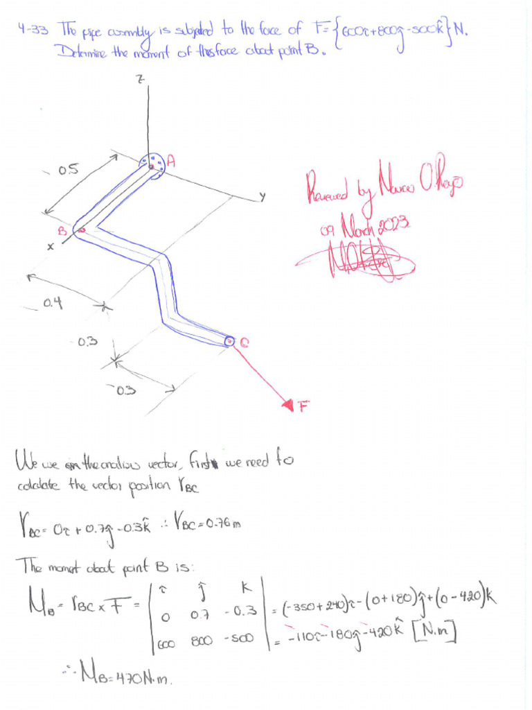 Hibbeler - Engineering Mechanics Statics - Chapter - 4 - P4.33 | PDF