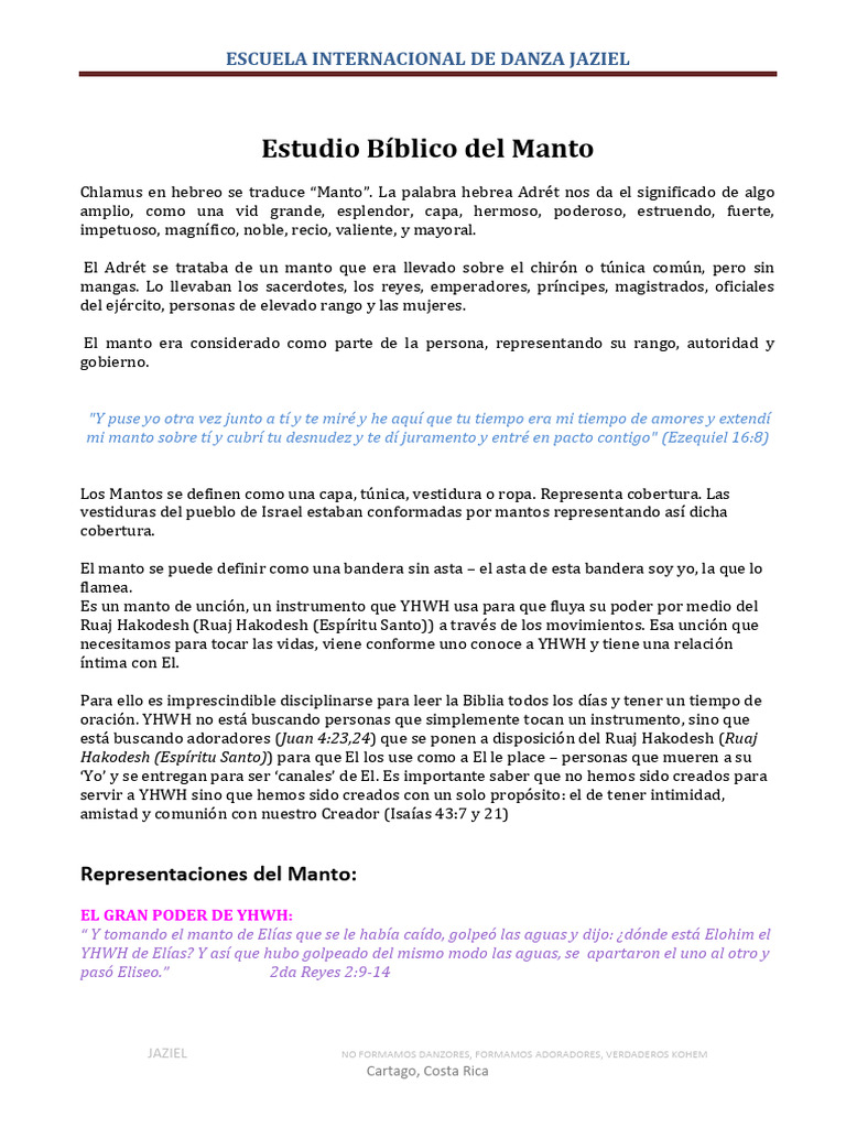 Significado del Manto en la Biblia | PDF | Tetragrammaton | Elijah