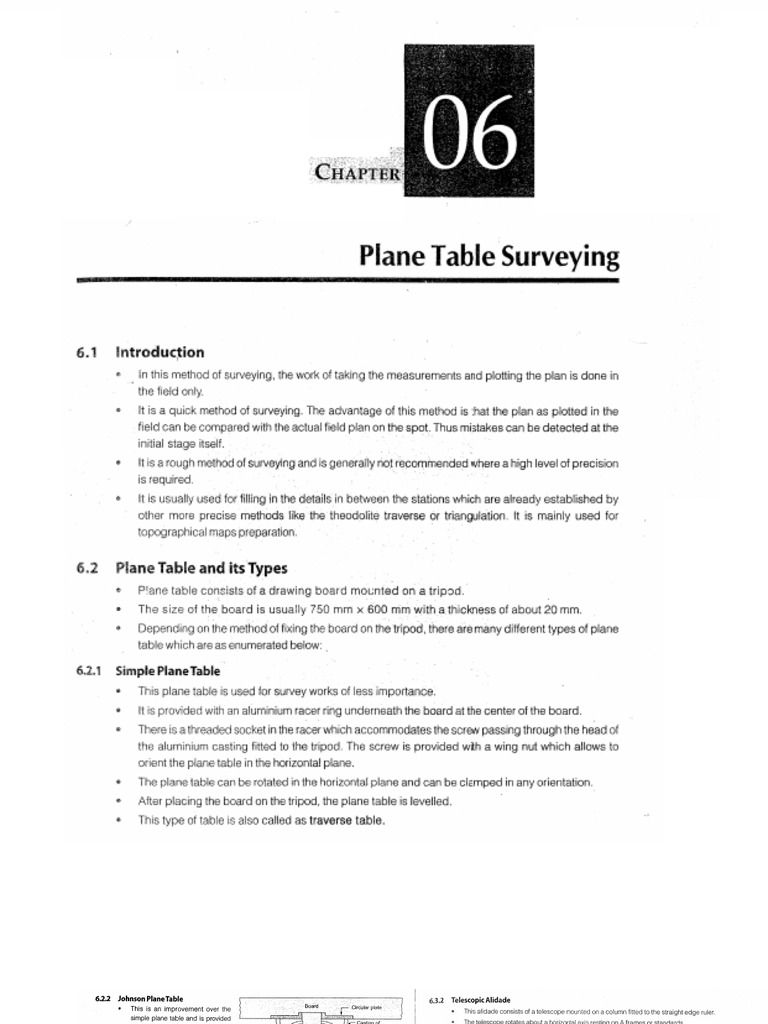 Plane Table Ref Chapter | PDF