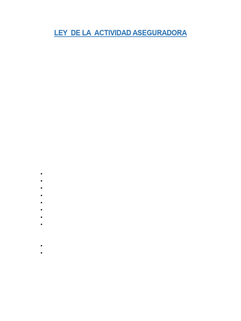 Ley de Actividad Aseguradora Guatemala | PDF | Seguro | Reaseguro