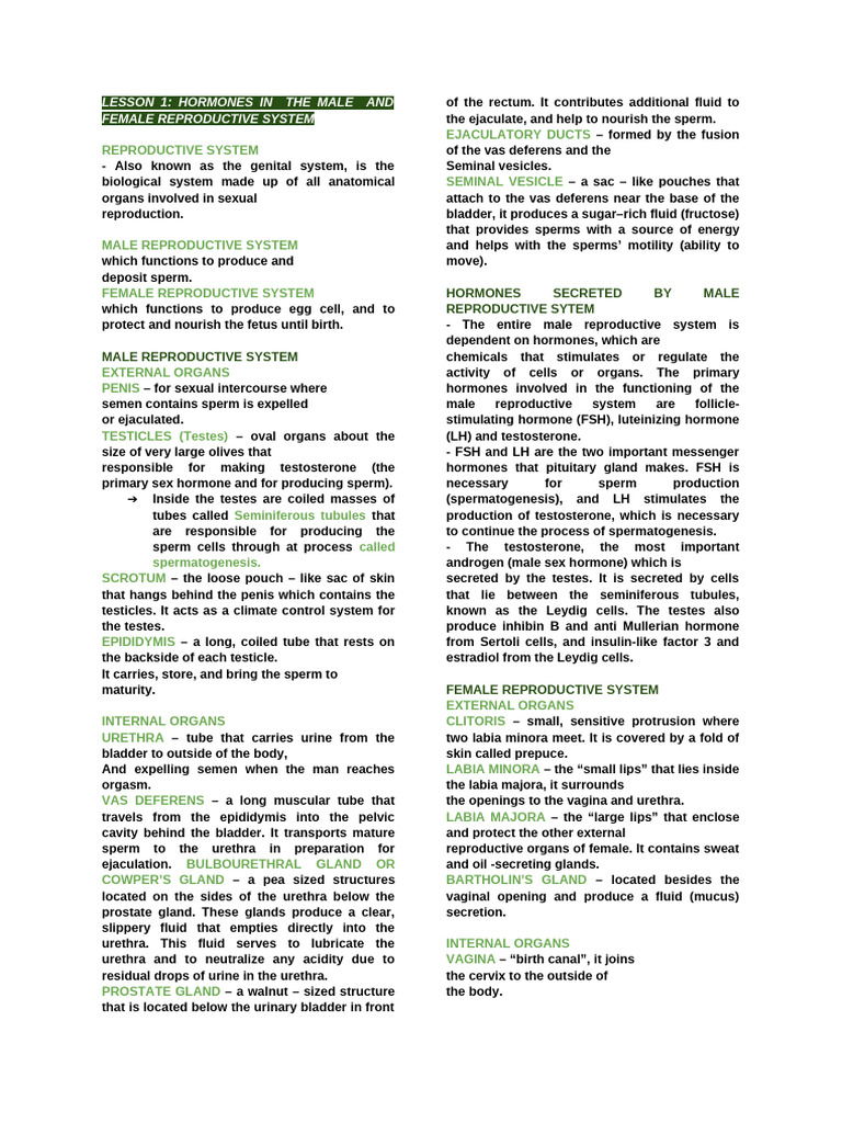 SCI 10 3RD QTR (3) | PDF | Menstrual Cycle | Luteinizing Hormone