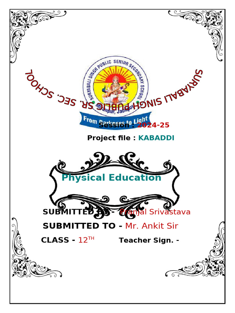 Kabaddi Project for Class 12 | PDF