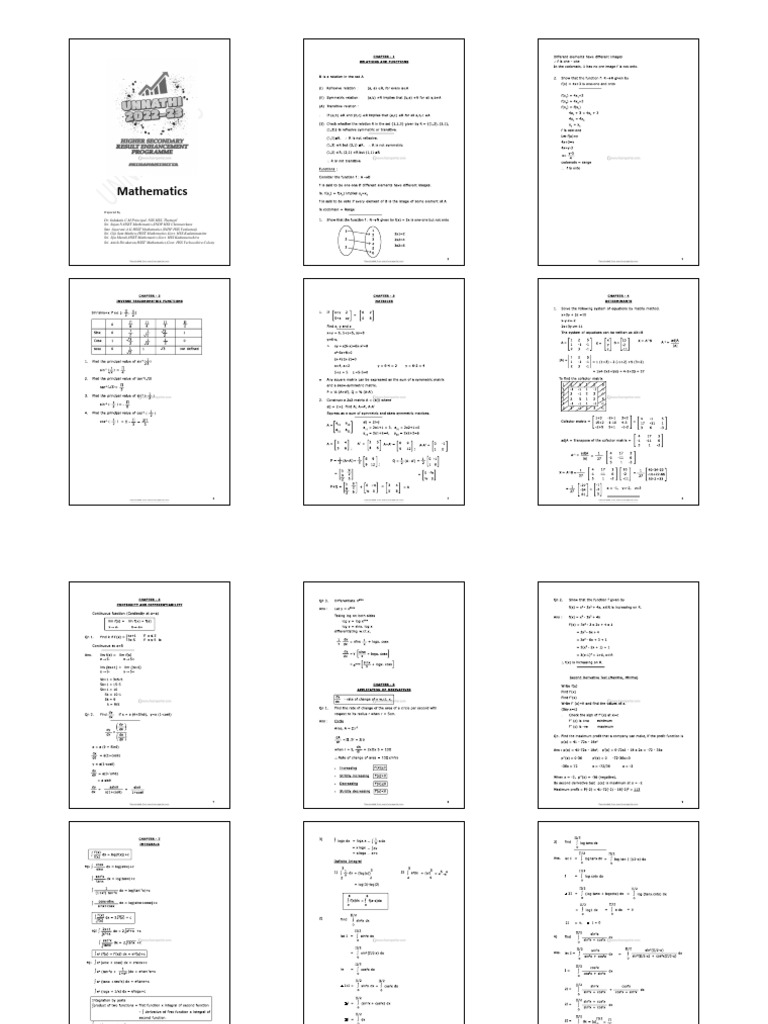Maths Micro 6 Pag by Study Materials | PDF