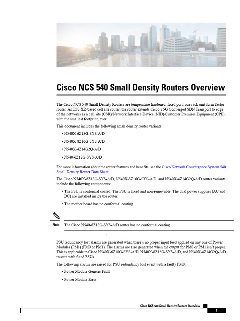 M Overview ncs540 Small Density Routers | PDF | Manufactured Goods | Computer Architecture