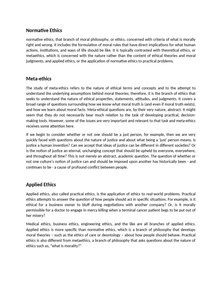 Ethics | PDF | Applied Ethics | Applied Philosophy