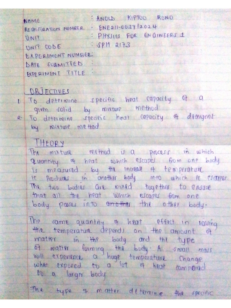 Heat Capacity Lab Report | PDF