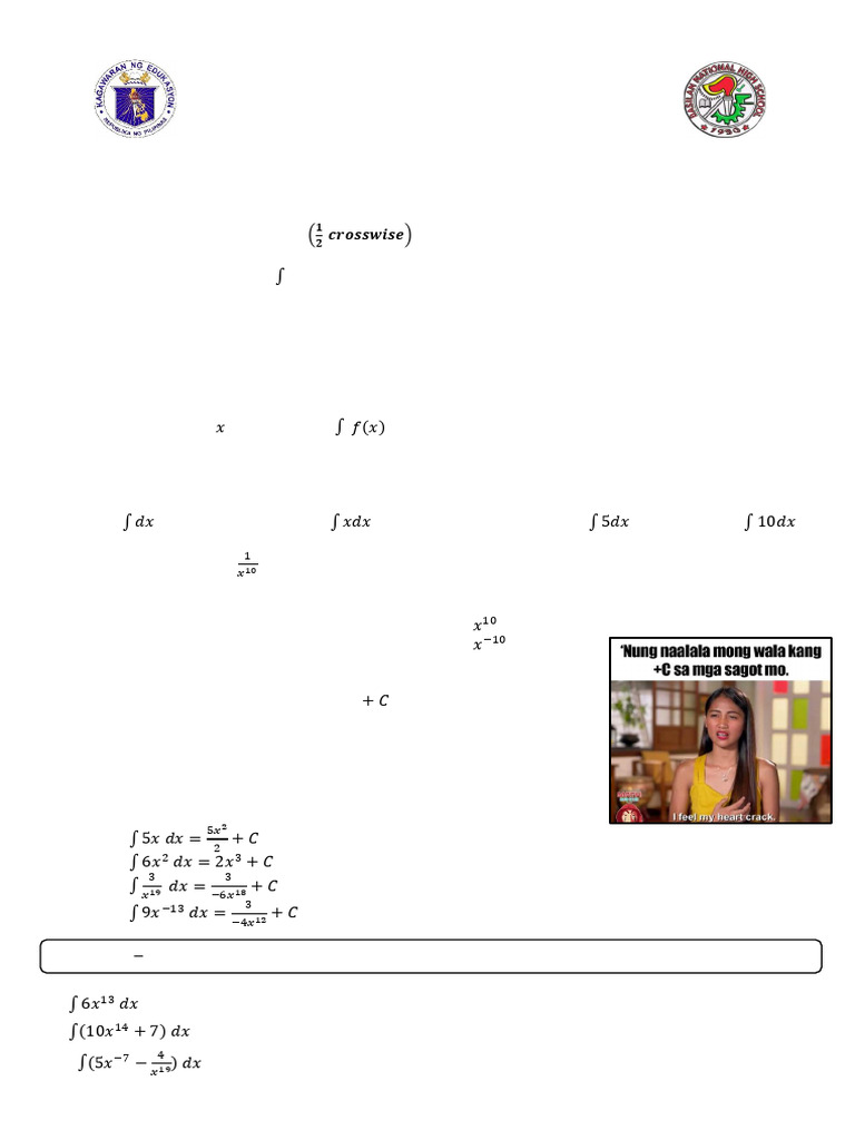 Basic-Calculus-Q4-Long-Quiz-1 | PDF | Integral | Function (Mathematics)