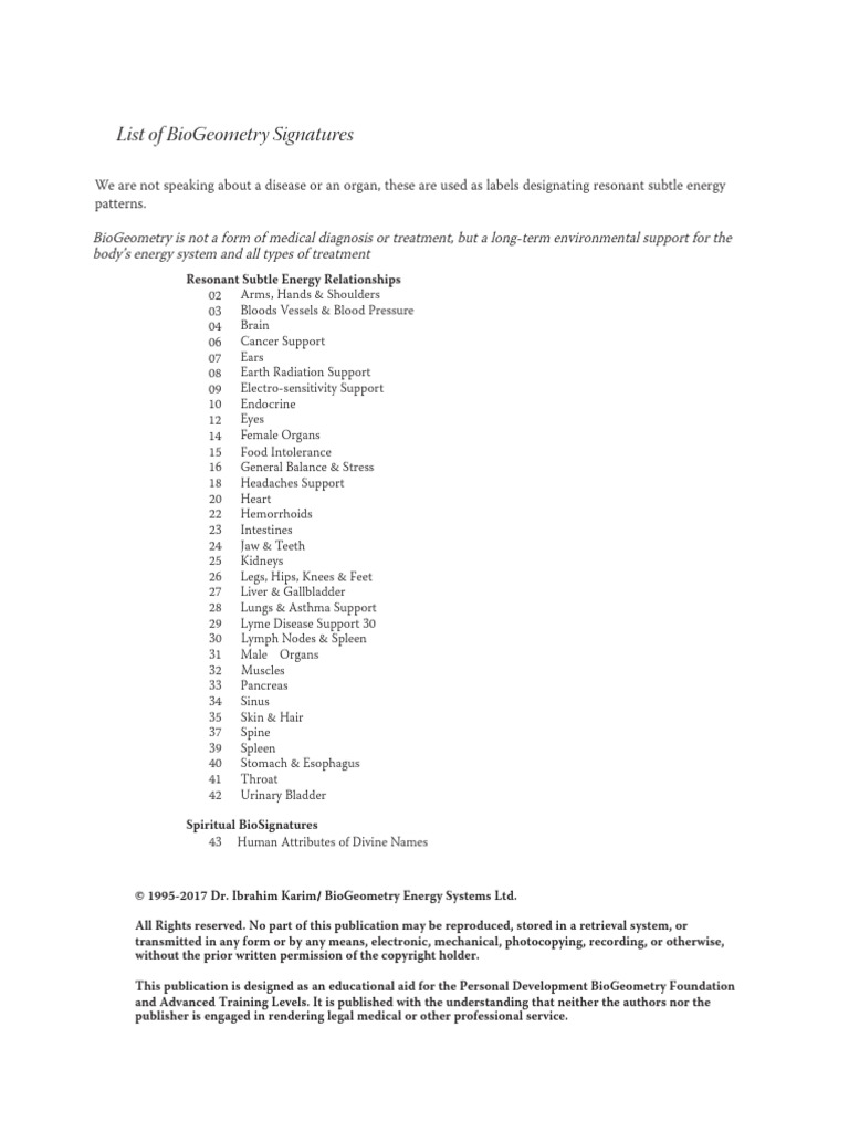 BioGeometry Energy Patterns | PDF | Endocrine System | Headache